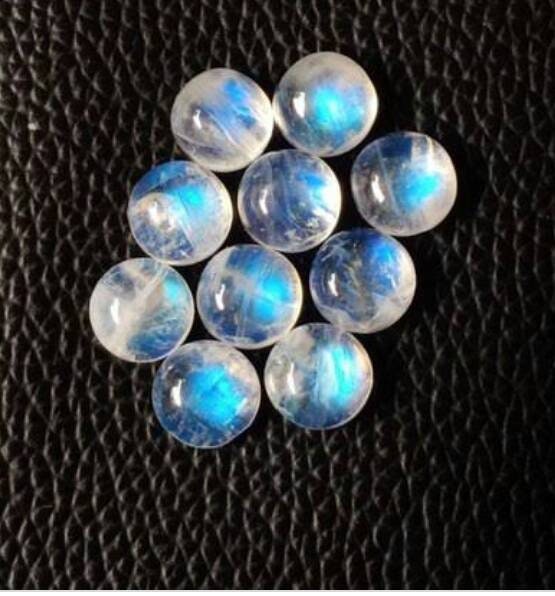 Natural Round Rainbow Moonstone, Calibrated Moonstone, Loose Gemstone ...