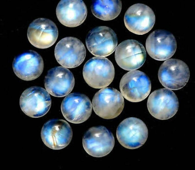Natural Round Rainbow Moonstone, Calibrated Moonstone, Loose Gemstone ...