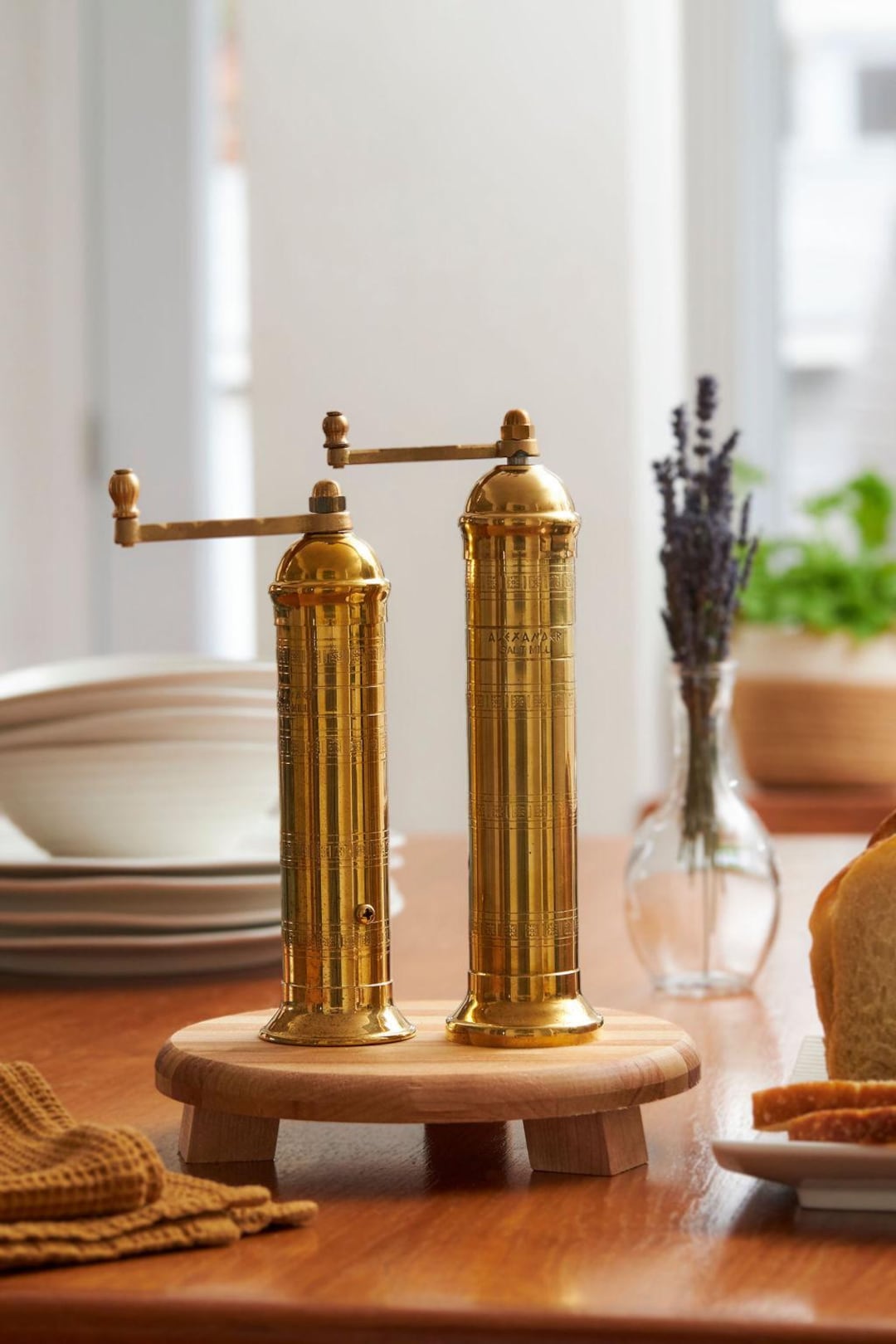 Brass Salt and Pepper Grinder Set: 9" & 8" Mills - Etsy