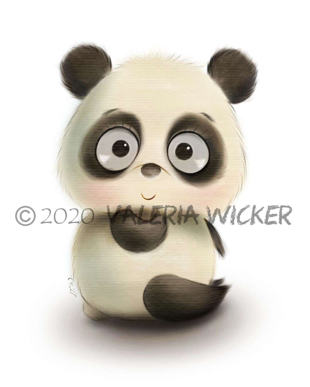 Baby Panda Printable Art, Baby Panda Print, Panda Art Print, Nursery ...