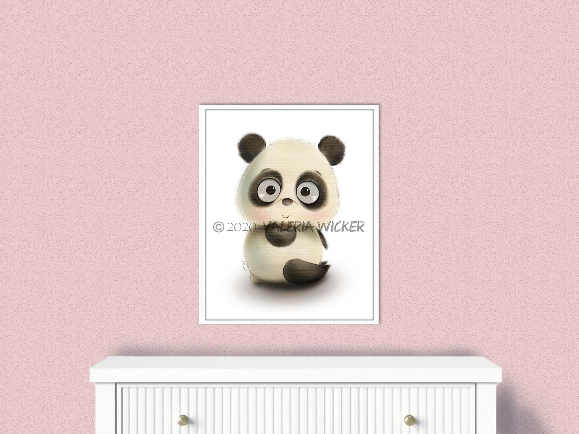 Baby Panda Printable Art, Baby Panda Print, Panda Art Print, Nursery ...