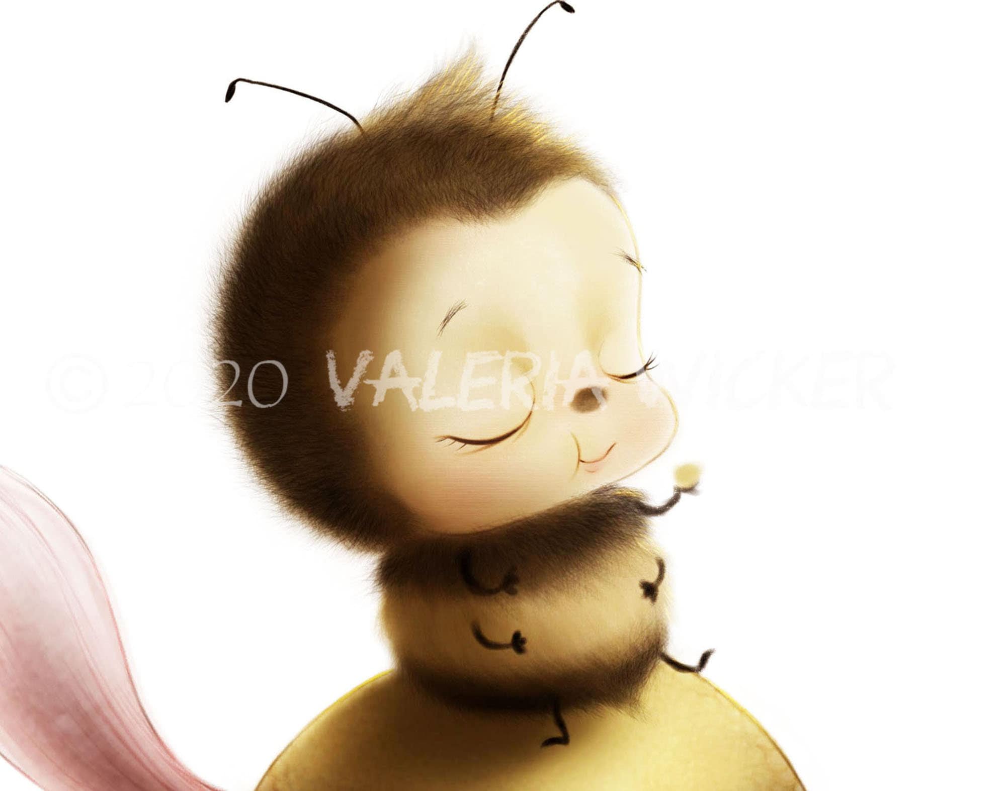 Little Bee Nursery Art Print, Bee Art, Bumble Bee Print, Little Bee ...