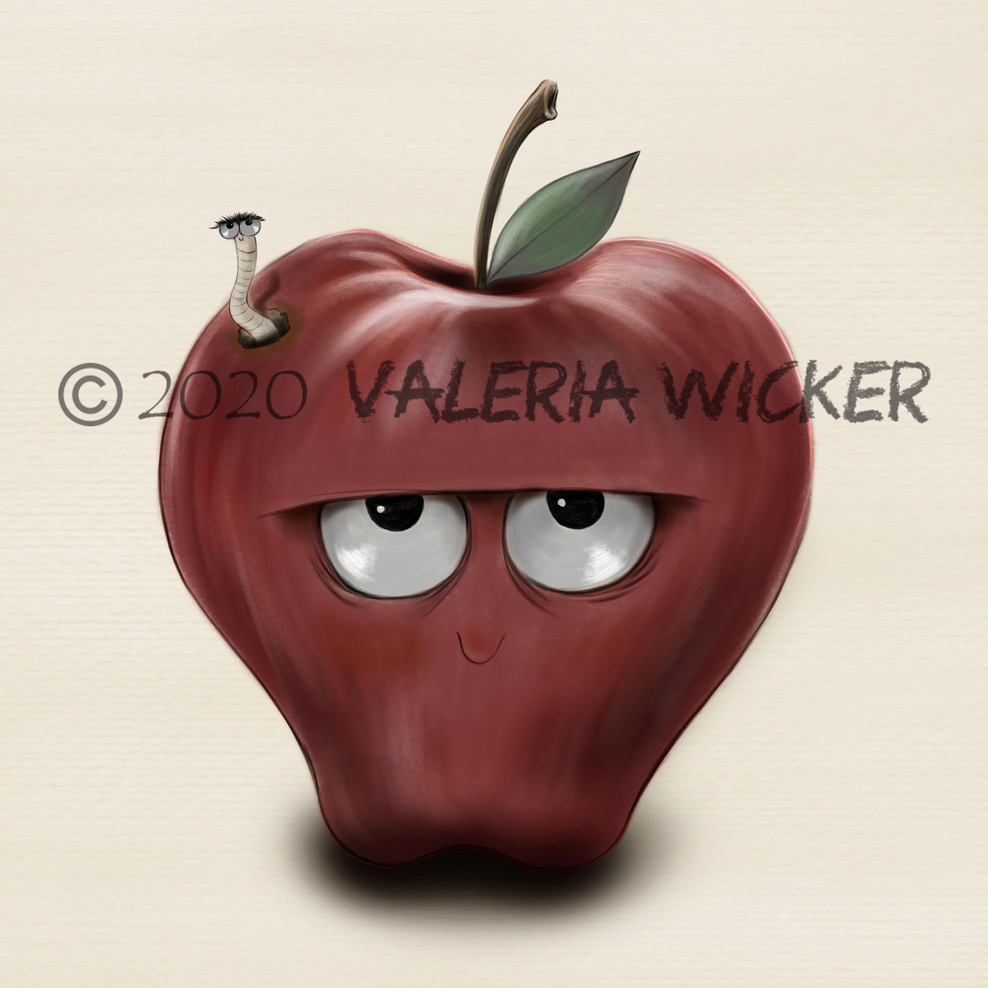 Red Apple Printable Art, Apple Print, Fruit Print, Apple Poster ...