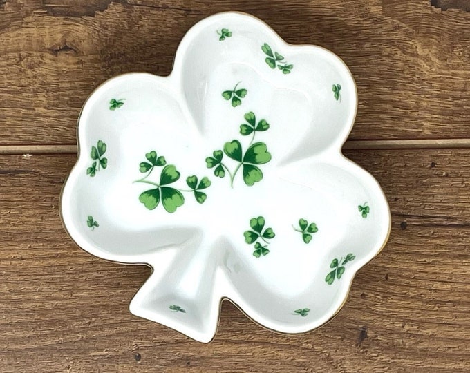 Vintage Lefton China Porcelain Figural Shamrock Dish, #02636 St ...