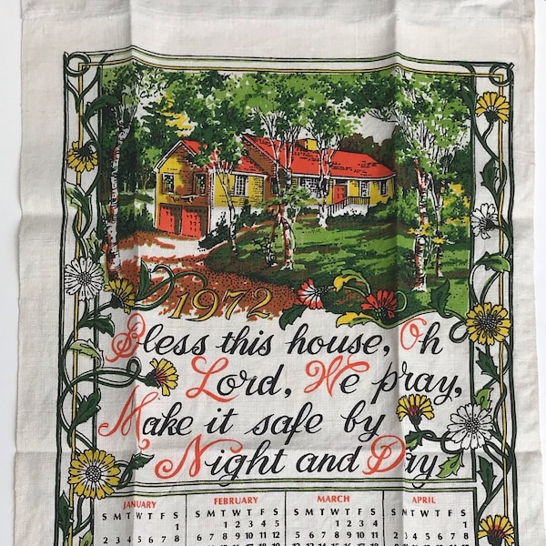 1972 Calendar - Etsy