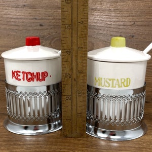 Vintage Kitchen King Made in Japan Ketchup and Mustard Condiment ...