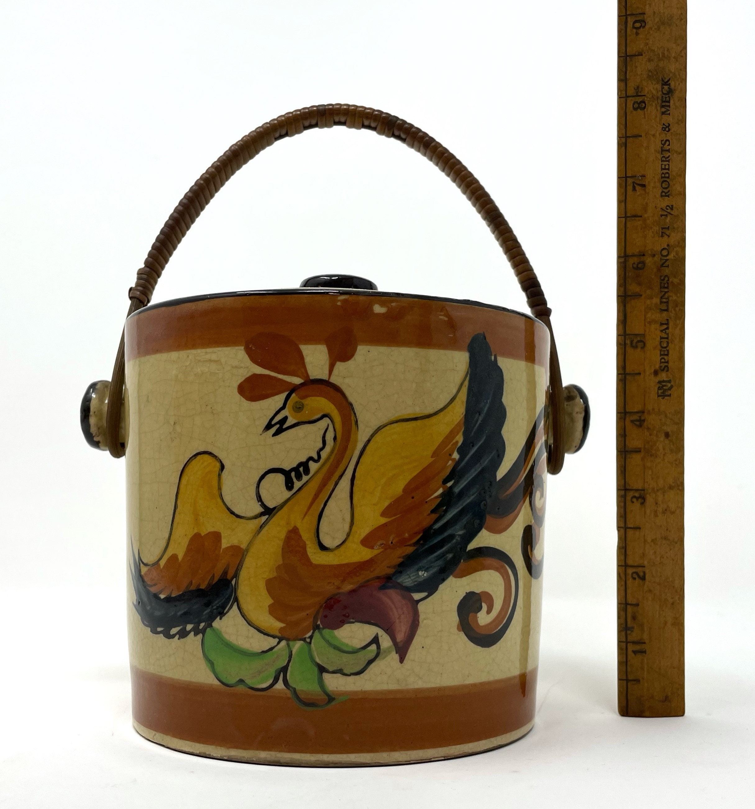 EXCELLENT Vintage Japan Phoenix Ware Wicker Rattan Handled and | Etsy