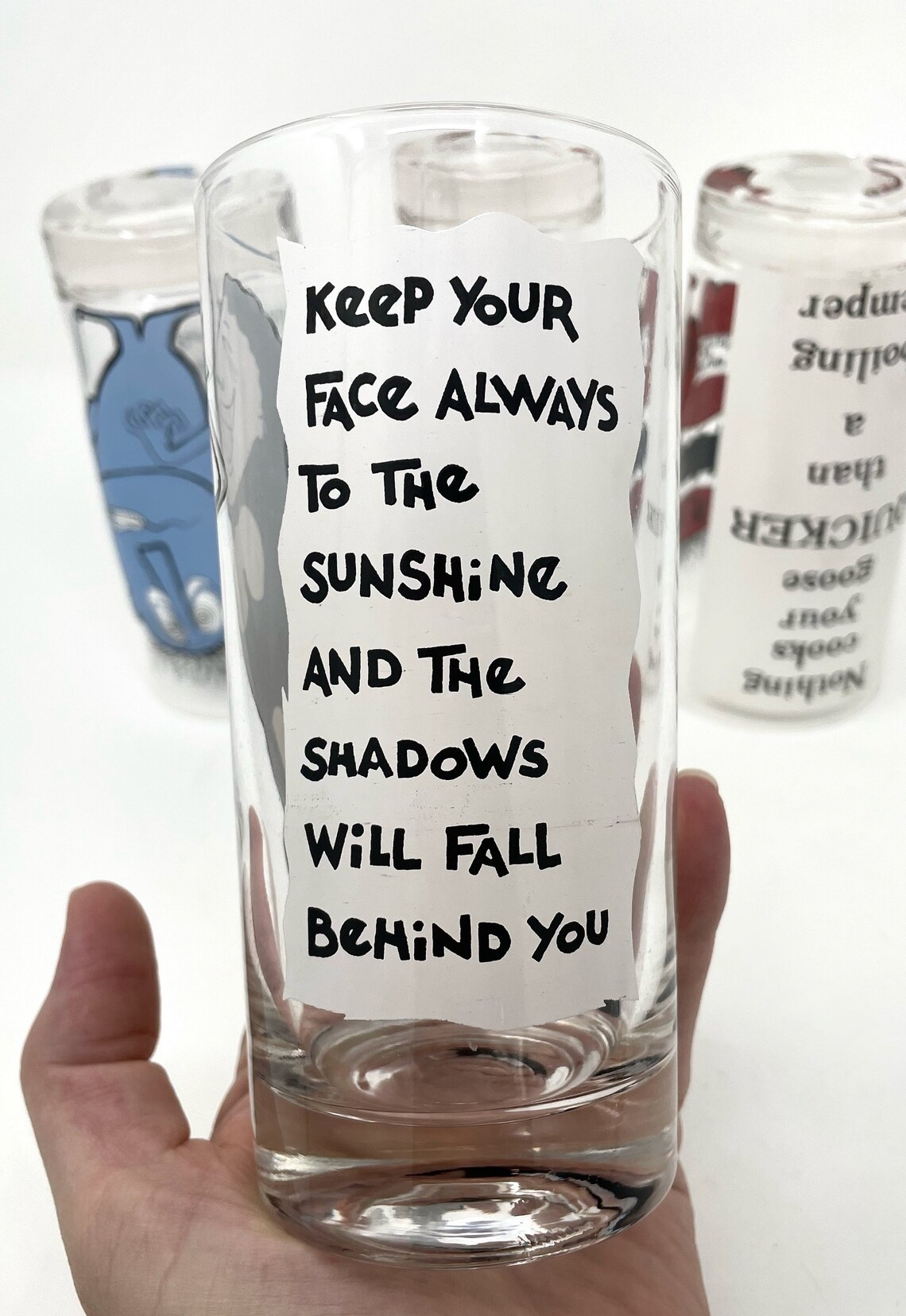 Vintage Set of 4 Humorous Cartoon Novelty Drinking Glasses MCM - Etsy