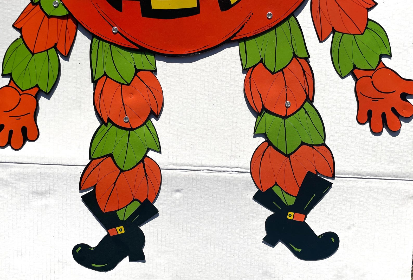 Vintage Made in Hong Kong Jointed Articulated Witch Jack-o-lantern ...