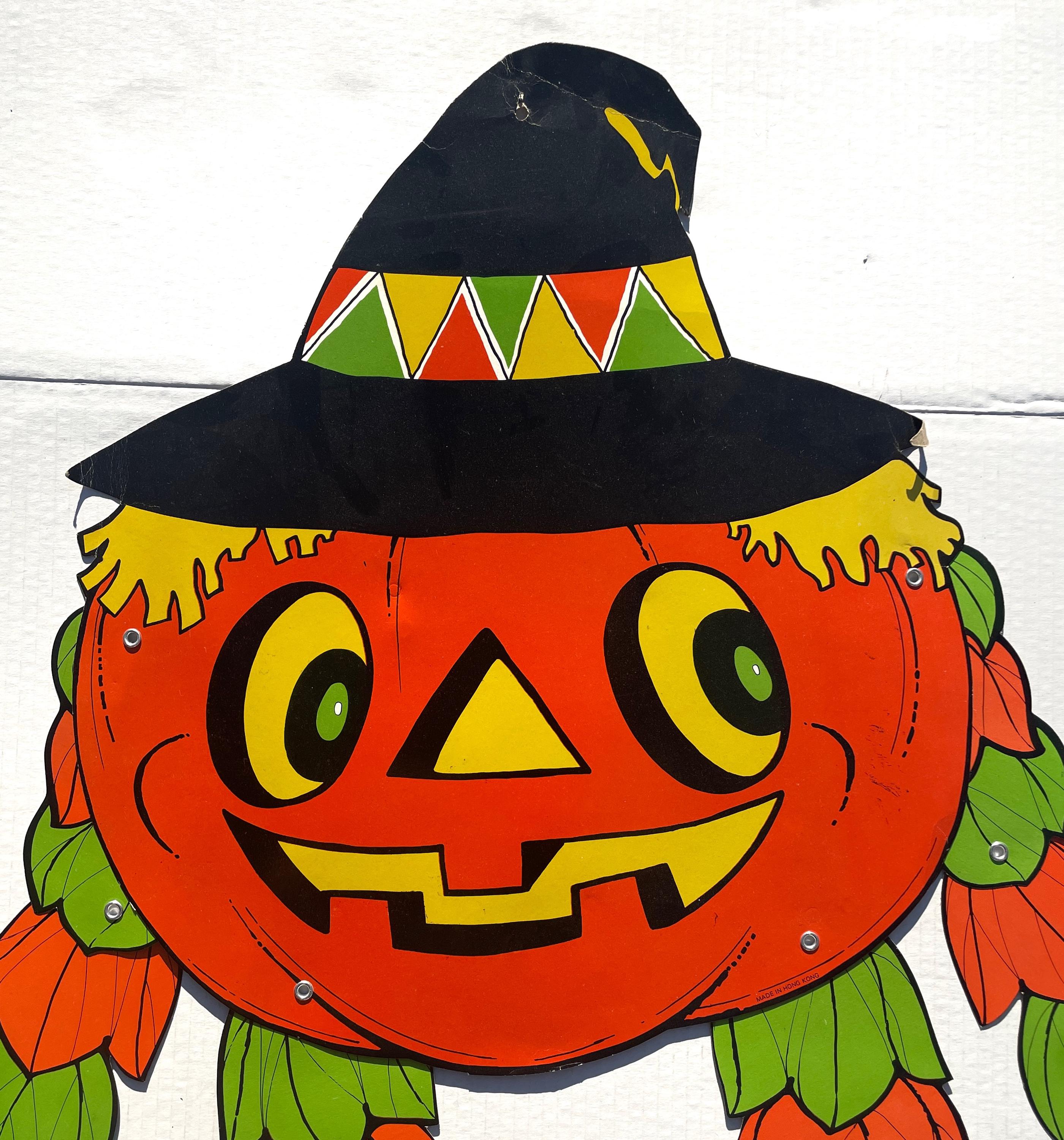 Vintage Made in Hong Kong Jointed Articulated Witch Jack-o-lantern ...