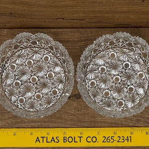 Antique CHOICE EAPG Daisy and Button Set of 4 Berry Bowls OR Bread ...