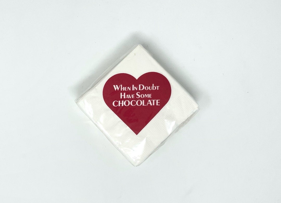 Vintage NOS Pam Marker Valentine 30 Cocktail Napkins 'when in Doubt ...