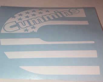 Diesel Truck Cummins Flag Logo Vinyl Decal Window Sticker - Etsy