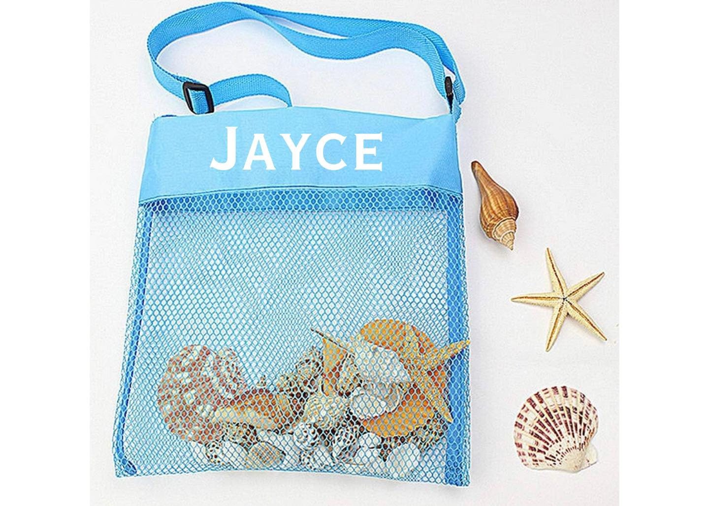 Personalized Kids Sea Shell Bag, Personalized Kids Beach Bag, Beach ...