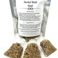 Bath Tea Variety Pack Made With Organic Herbs Flowers Salt and ...