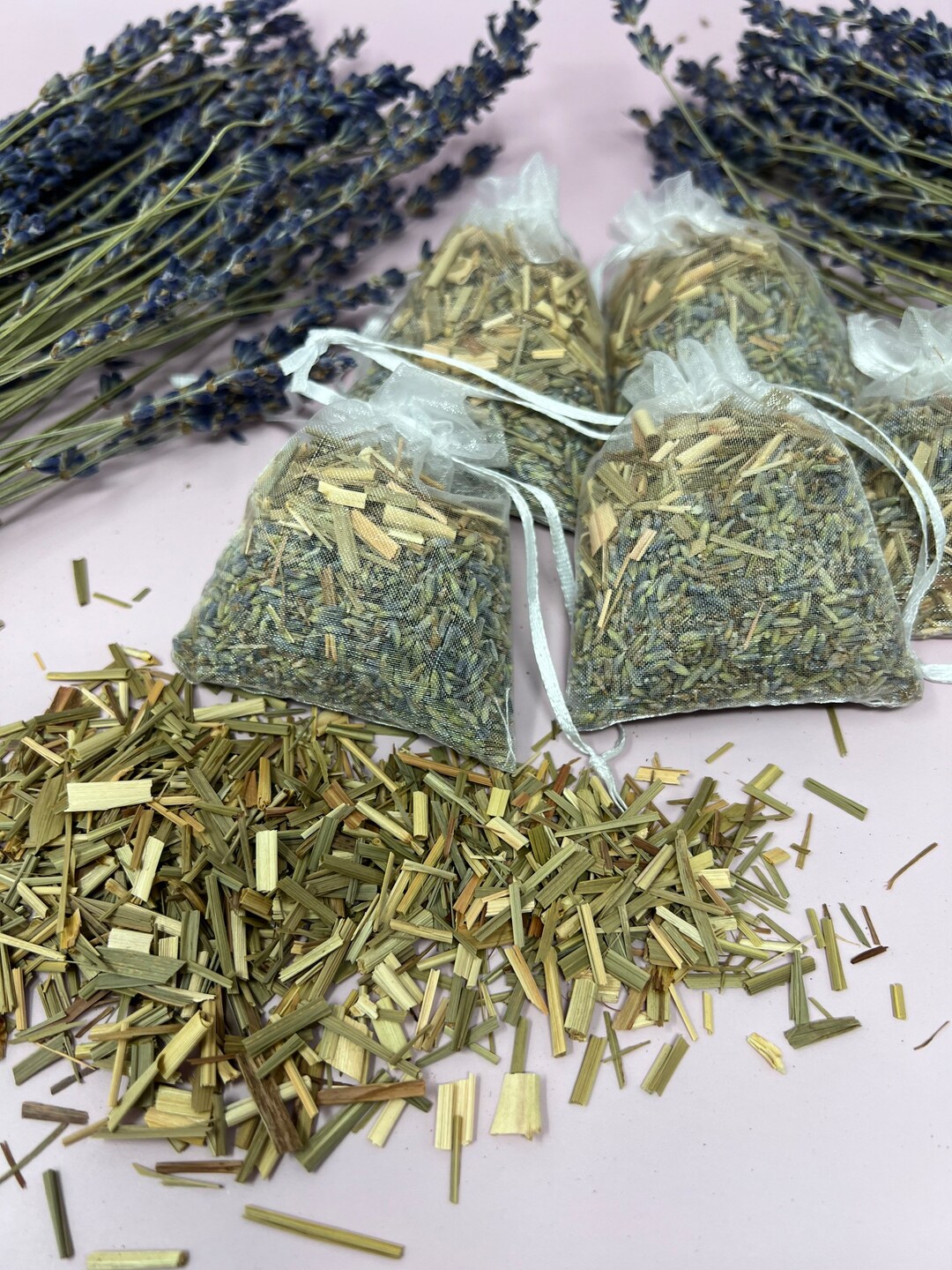 Lemongrass Lavender Sachet: Organic Calming Aromatherapy Pouch - Etsy