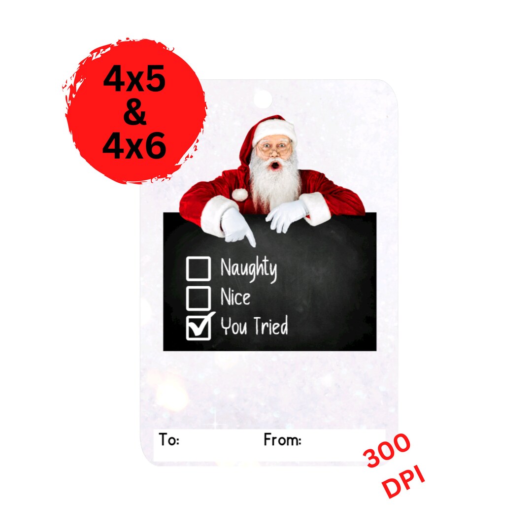 Santa Naughty Nice List PNG | Naughty List PNG | Nice List PNG | Funny ...