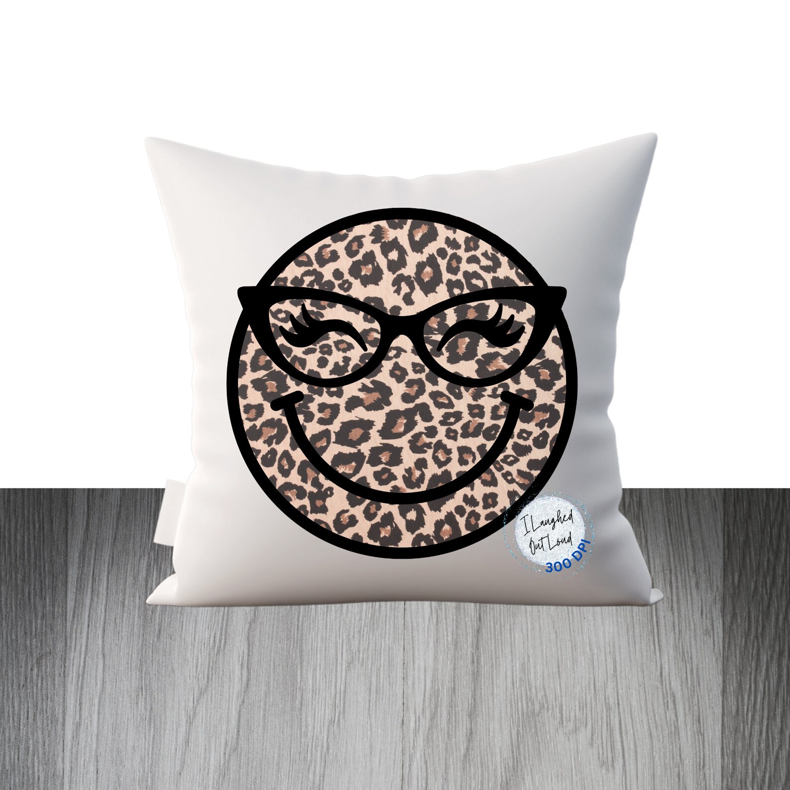 Leopard Smiley Face With Glasses PNG, Leopard Smiley Face PNG, Cricut ...
