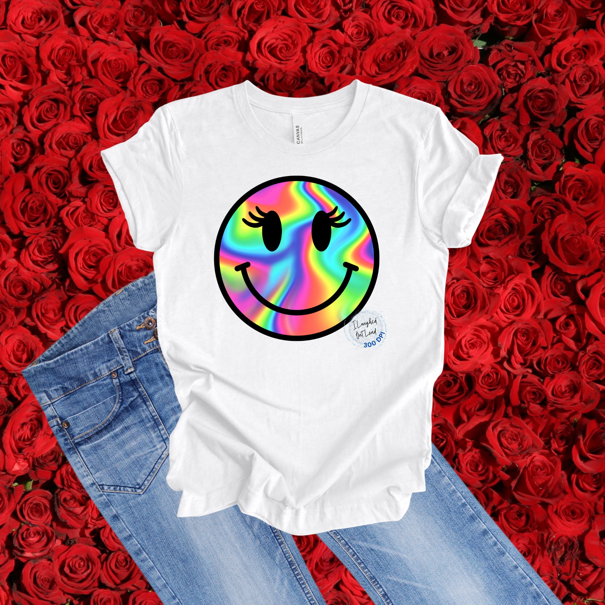 Groovy Rainbow Smiley Face PNG, Rainbow Smiley PNG, Cricut Cut File ...