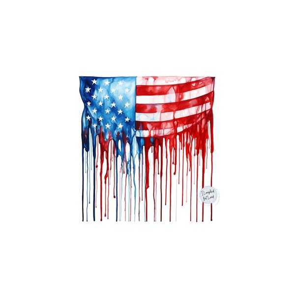 American Flag Dripping - Etsy