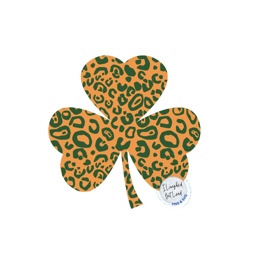 Leopard Shamrock PNG | St. Patrick's PNG | Orange & Green Shamrock PNG ...