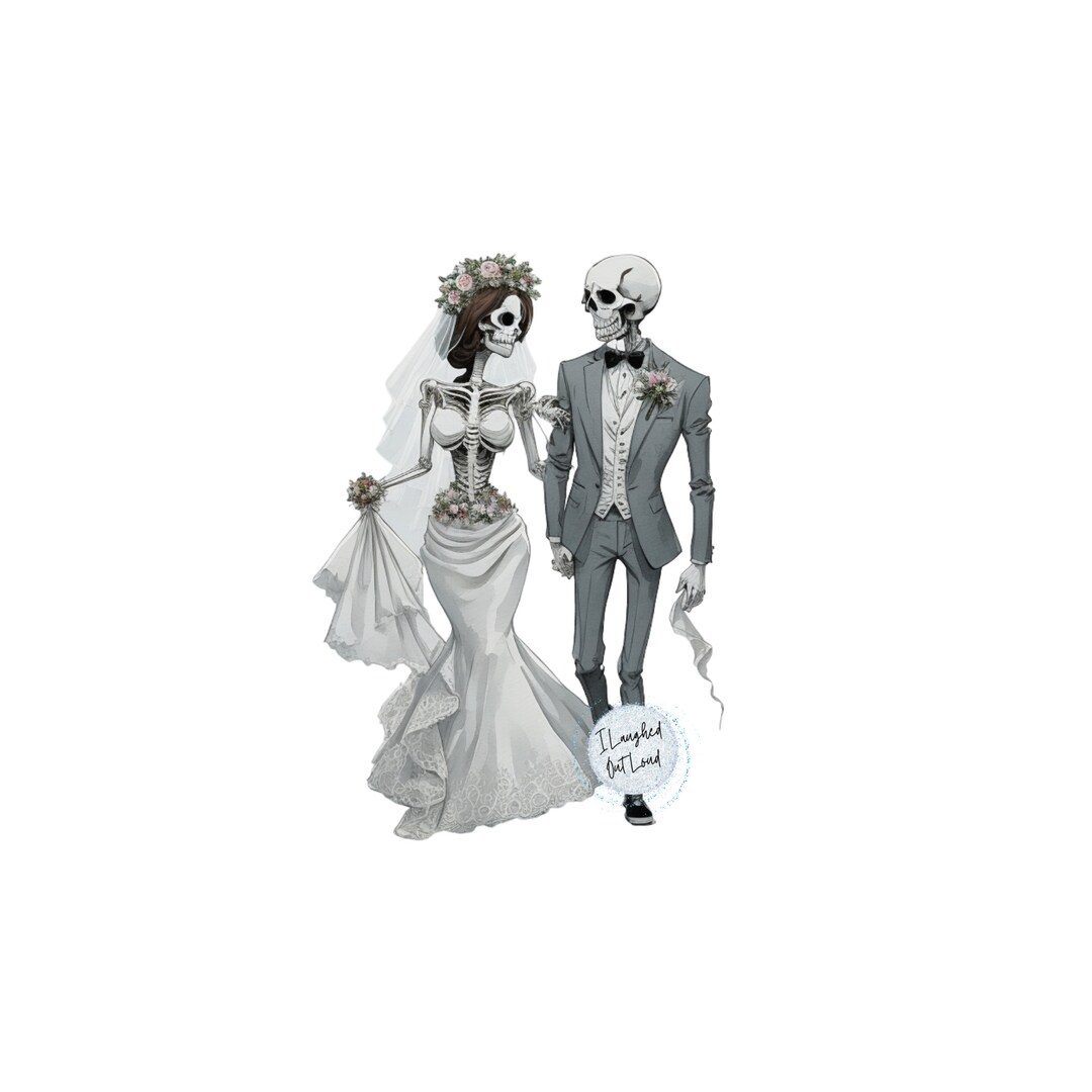 Skeleton Bride & Groom PNG Skeleton Bride PNG Skeleton Groom PNG ...