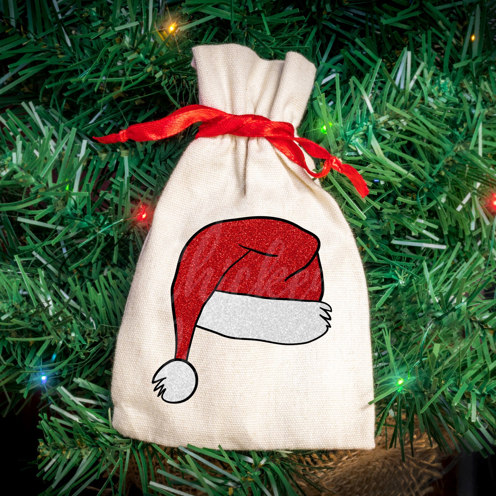 Santa Hat PNG | Glitter Santa Hat PNG | Red Santa Hat PNG | Red & White ...