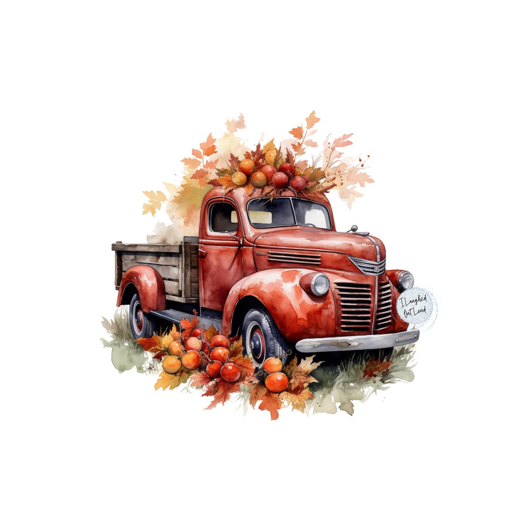 Fall Truck PNG | Old Truck PNG | Fall Old Truck PNG | Fall Leaves Png ...