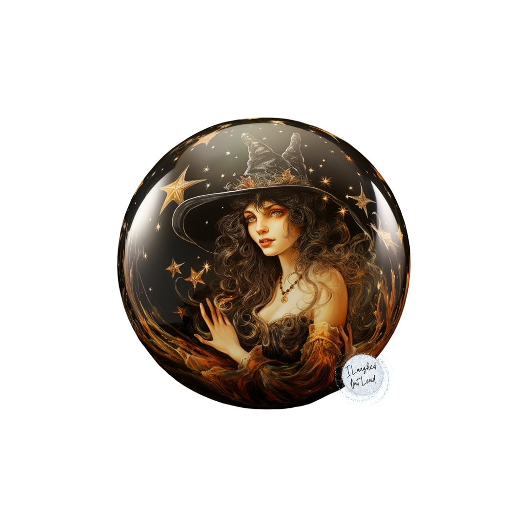 Crystal Ball PNG | Witch PNG | Witch Inside a Crystal Ball PNG ...
