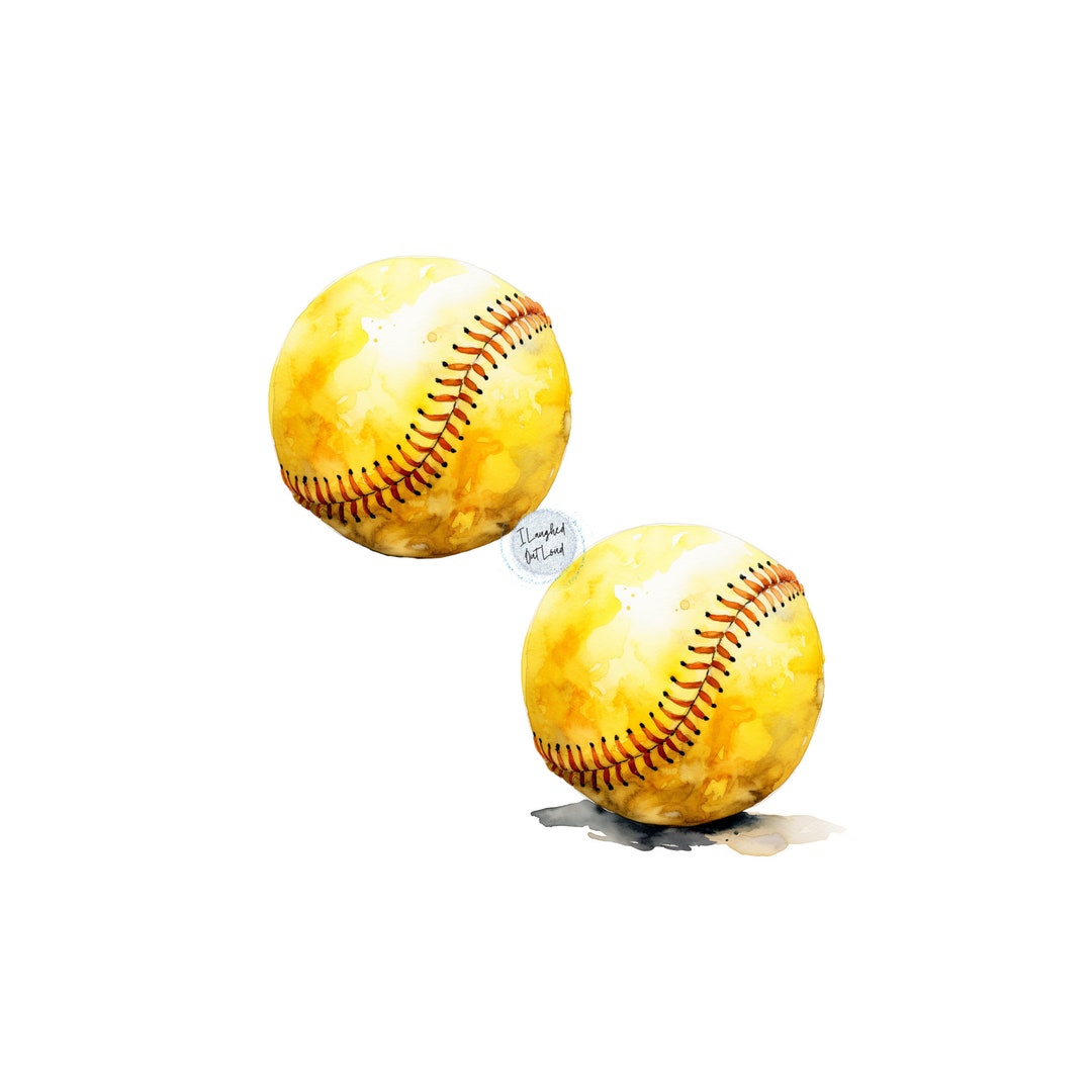 Softball PNG | Watercolor Softball PNG | Girls Softball PNG | Softball ...