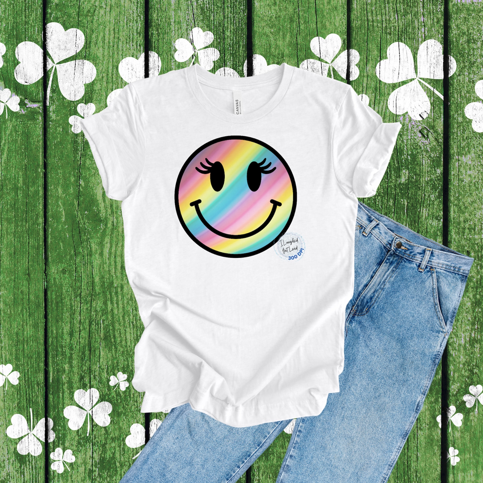 Rainbow Smiley Face PNG, Rainbow Smileypng, Cricut Cut File, Silhouette ...