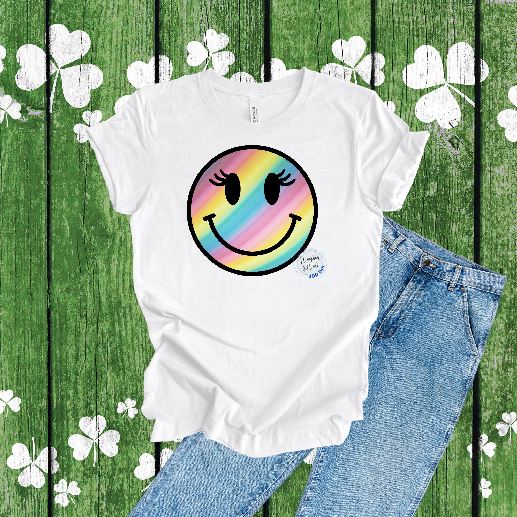 Rainbow Smiley Face PNG, Rainbow Smileypng, Cricut Cut File, Silhouette ...