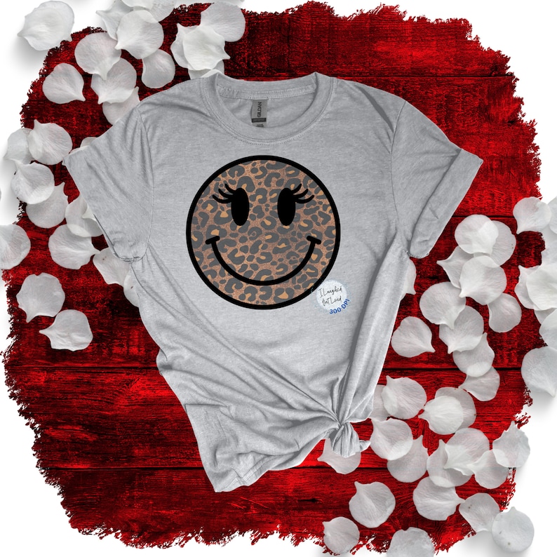Leopard Smiley Face PNG Leopard Smiley Face PNG Cricut Cut - Etsy