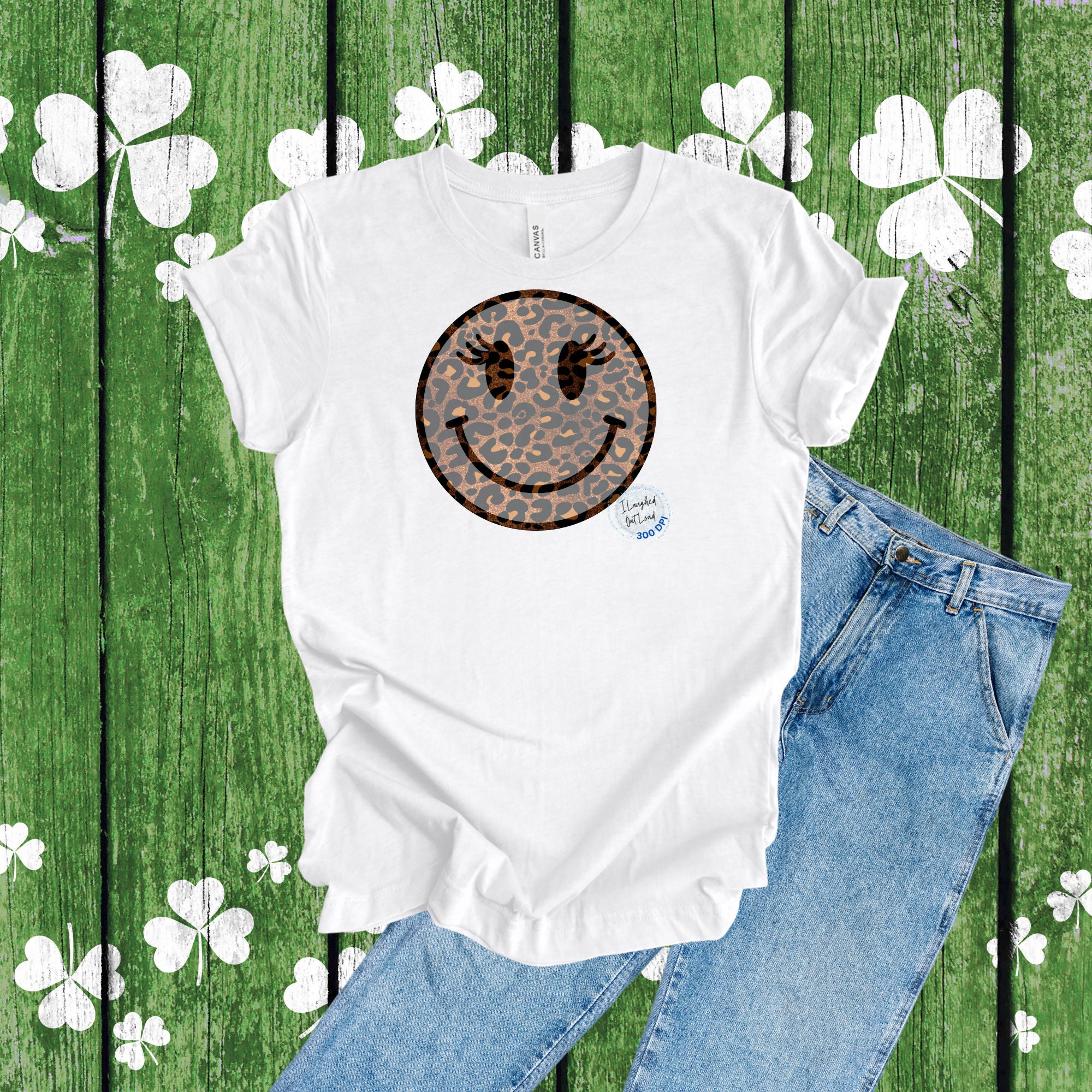 Reverse Leopard Smiley Face PNG, Leopard Smiley Face PNG, Cricut Cut ...