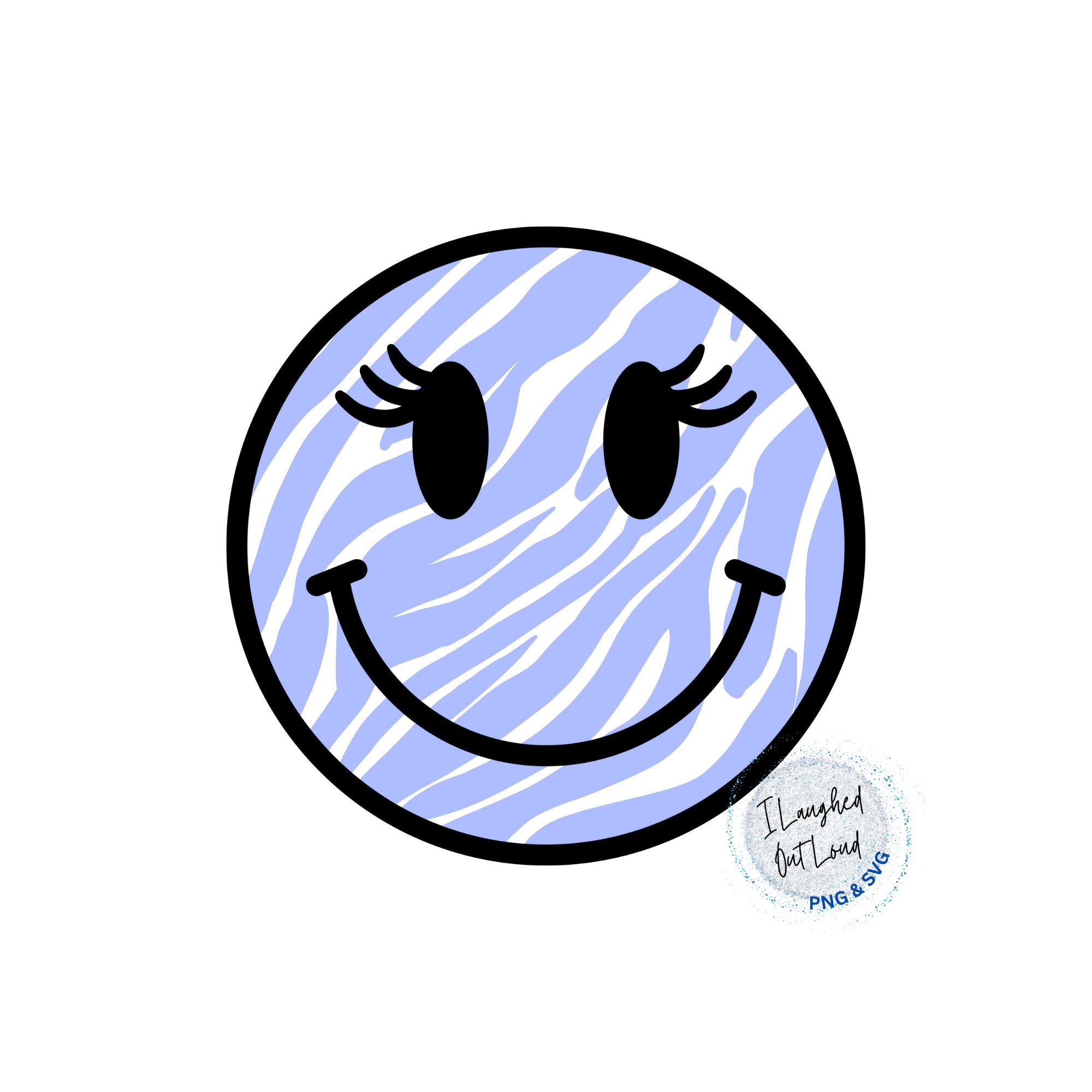 Smiley Face Blue Stripes PNG Stripe Smiley PNG Cricut Cut - Etsy