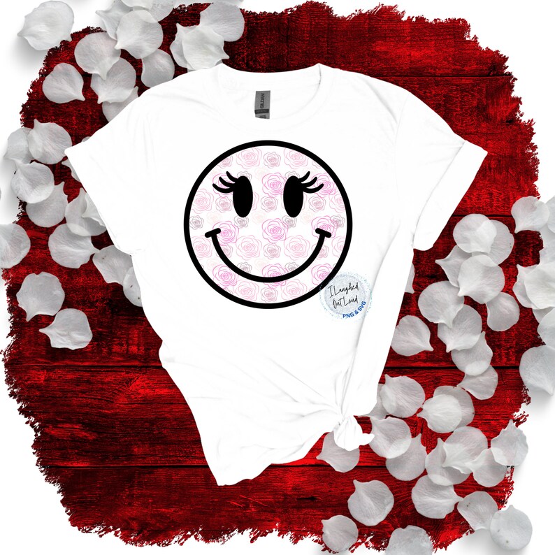 Smiley Face SVG With Eyelashes, Smiley Face Png, 3 PNG & SVG Files ...
