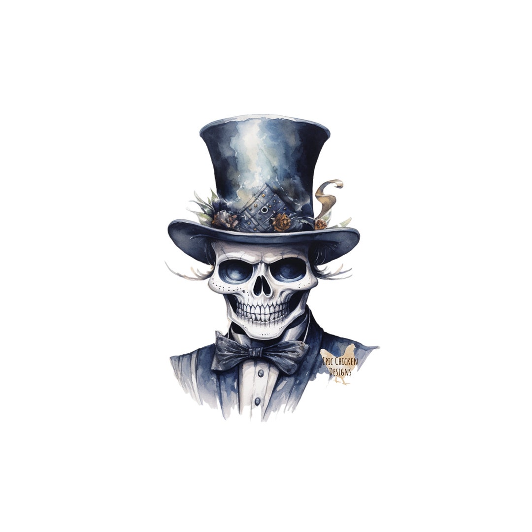 Skeleton PNG | Skeleton With Top Hat PNG | Creepy Skeleton PNG | Scary ...