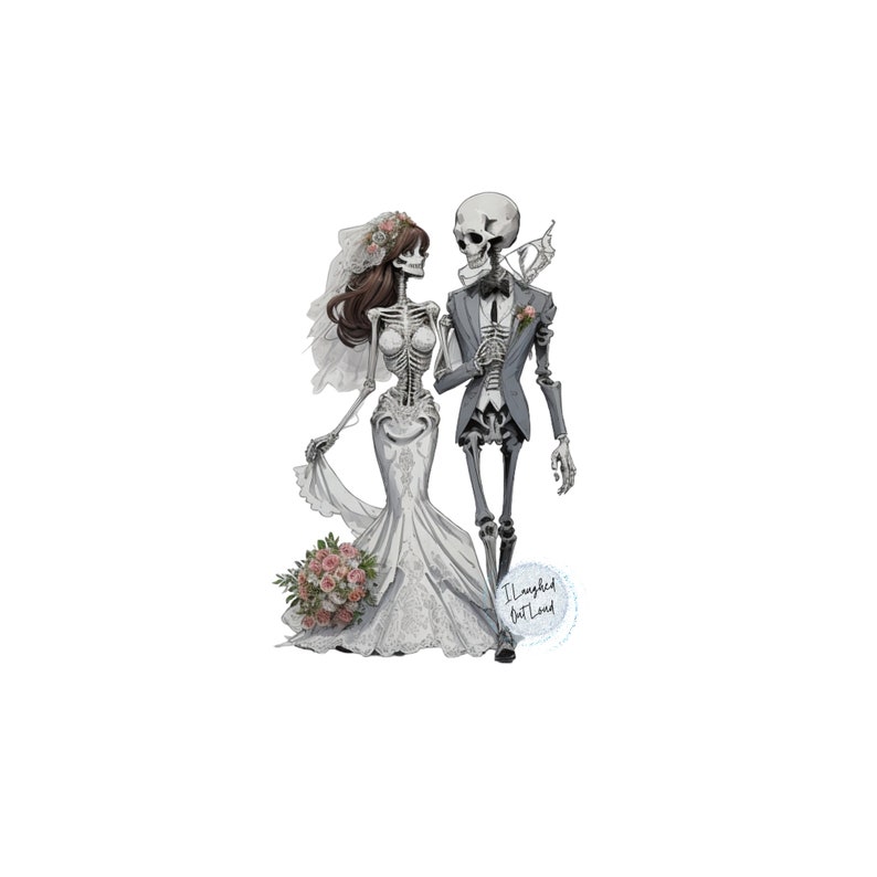 Skeleton Bride & Groom PNG Skeleton Bride PNG Skeleton Groom PNG ...