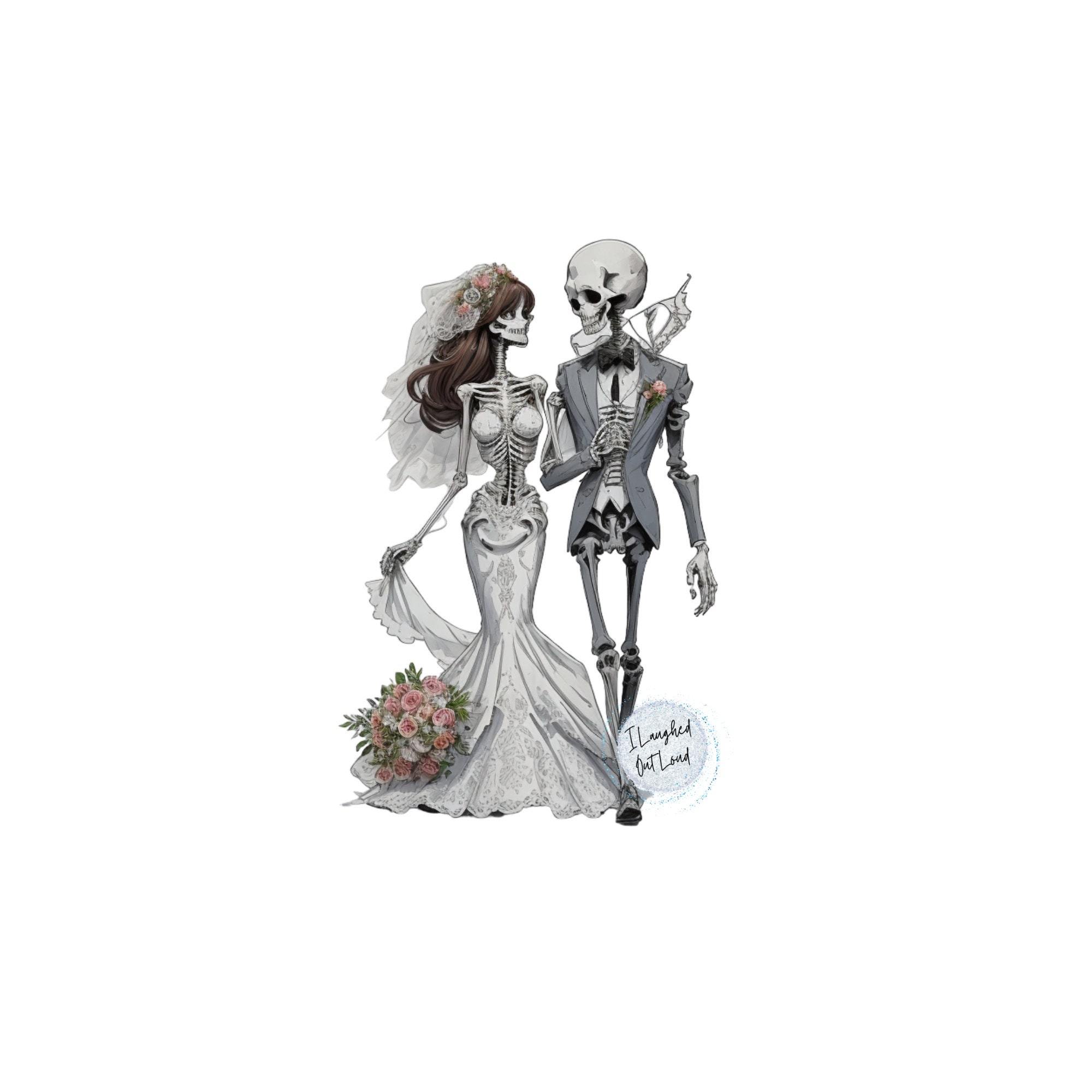 Skeleton Bride & Groom PNG Skeleton Bride PNG Skeleton Groom PNG ...