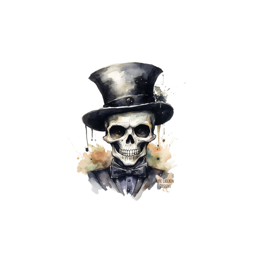 Skeleton PNG | Skeleton With Top Hat PNG | Creepy Skeleton PNG | Scary ...