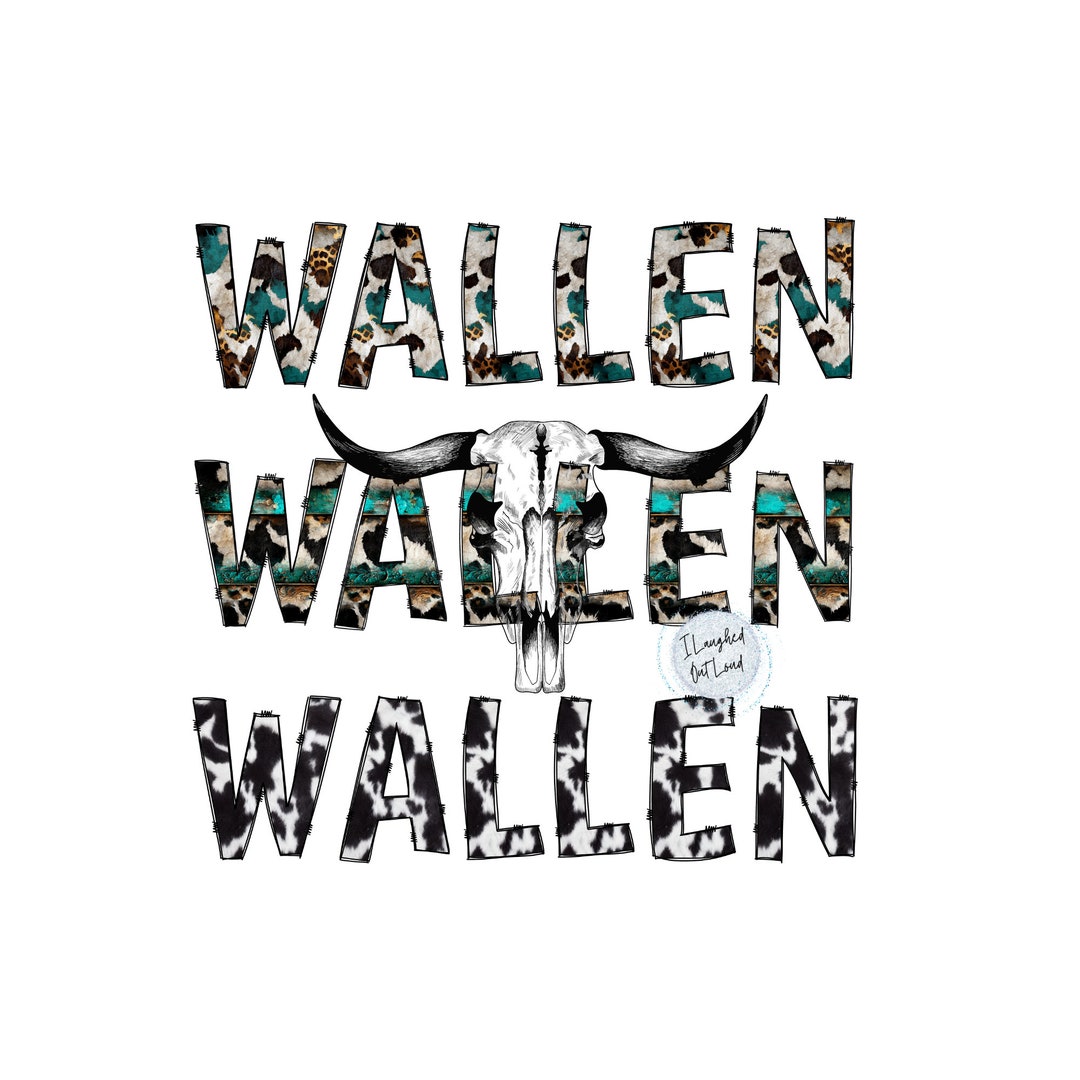Wallen Stacked Bull Skull PNG | Wallen PNG | Country Music PNG | Wallen ...