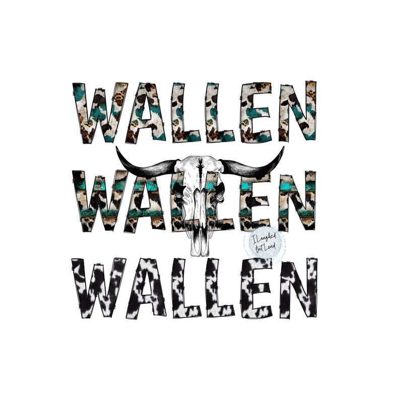 Wallen Stacked Bull Skull PNG Wallen PNG Country Music PNG - Etsy