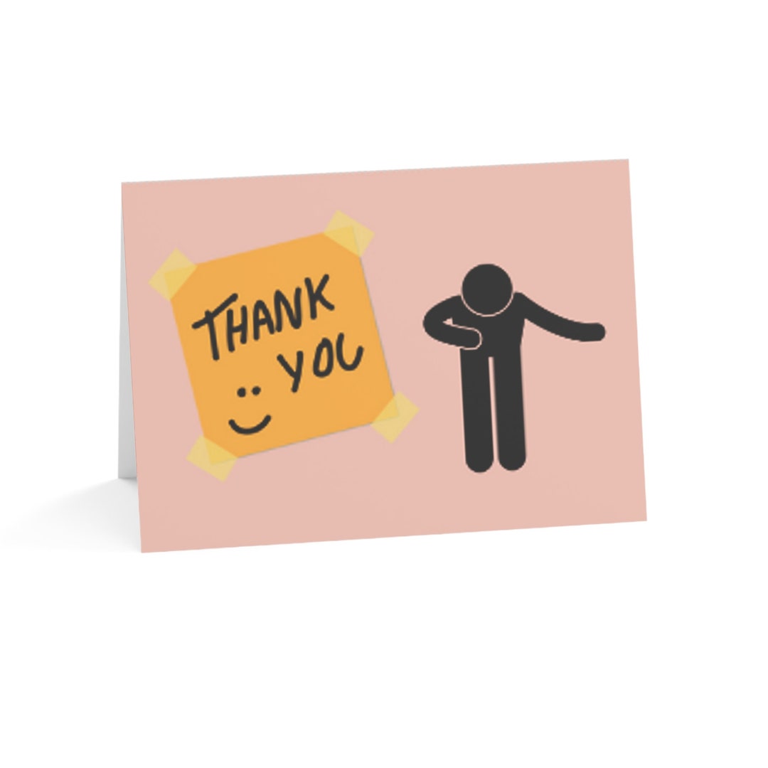 Sticky Note Bow Thank You Card Digital Download - Etsy