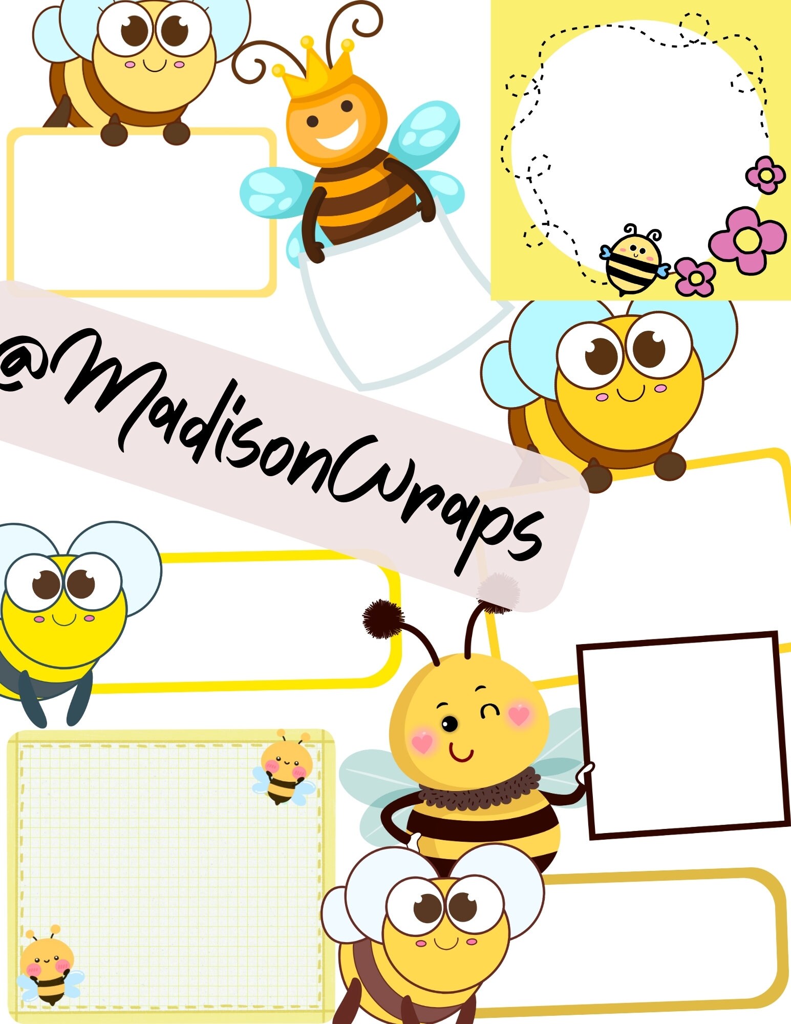 Bumble Bee, Honey Bee Cute Classroom Animated Themed Digital Download ...