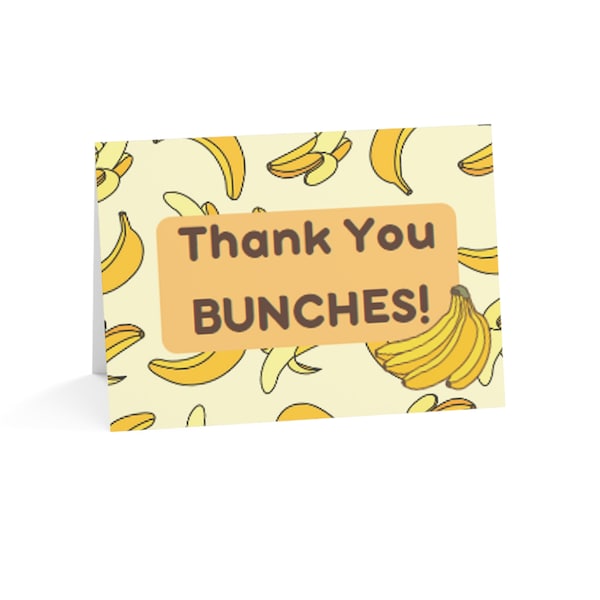 Banana Thank You Card - Etsy