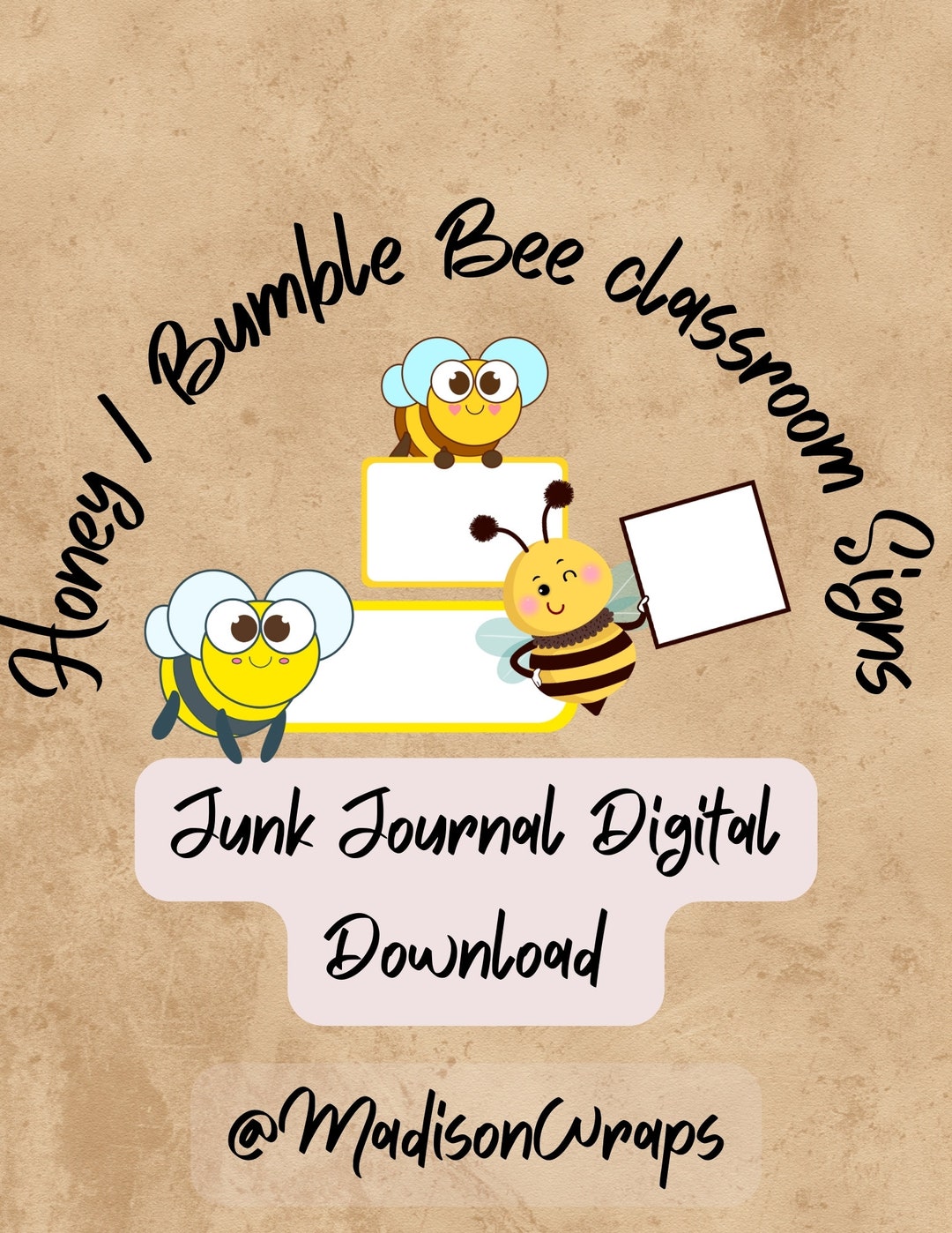 Bumble Bee, Honey Bee Cute Classroom Animated Themed Digital Download ...