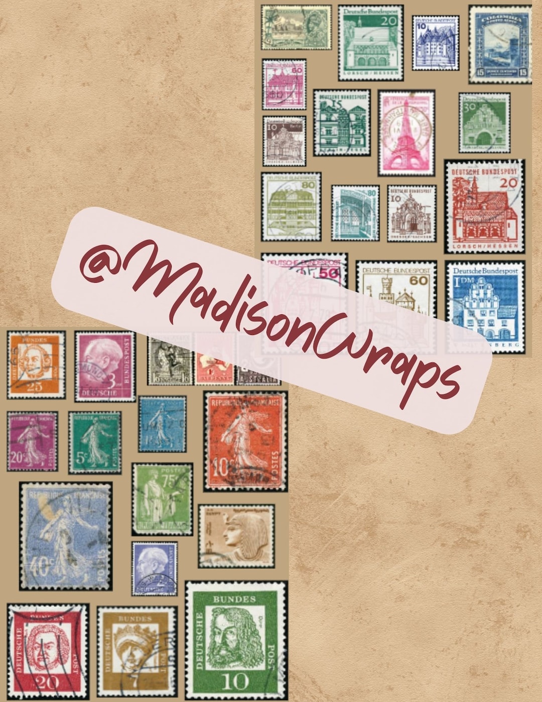 Vintage People and Architecture Themed Stamp Junk Journal Digital ...
