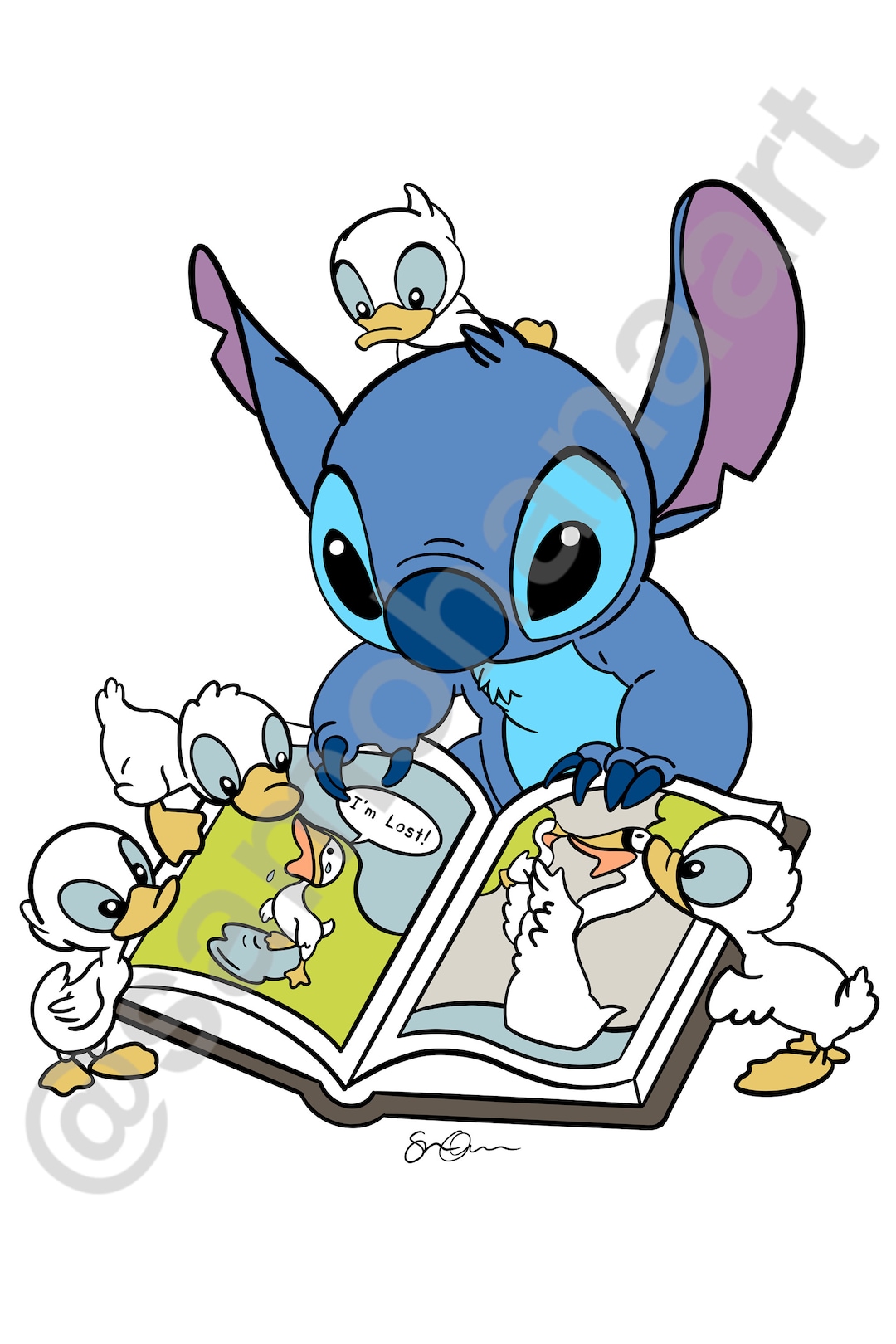 Stitch & Ducklings | by Sam Ohana | DIGITAL DOWNLOAD - Etsy