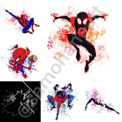 COMPLETE SET Marvels Spider-man: Into the Spider-verse - Etsy