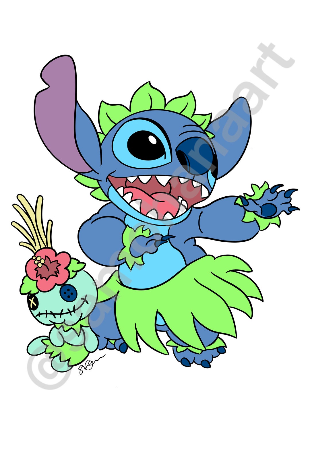 Luau Stitch | Lilo and Stitch | by Sam Ohana | DIGITAL DOWNLOAD - Etsy